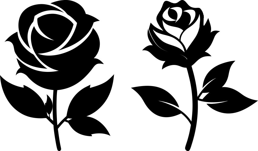 Vertical Rose Tattoo Vector Images (over 100)