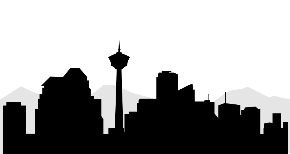 Canada calgary skyline Royalty Free Vector Image