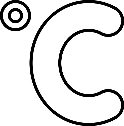 Celsius degree icon Royalty Free Vector Image - VectorStock