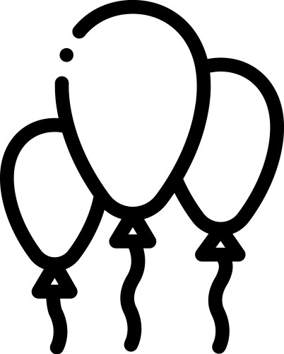 Balloon icon thin linear style design isolated Vector Image