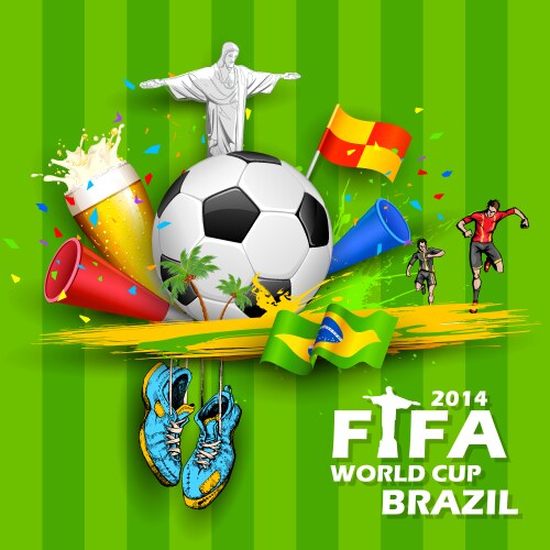 Fifa world cup background Royalty Free Vector Image