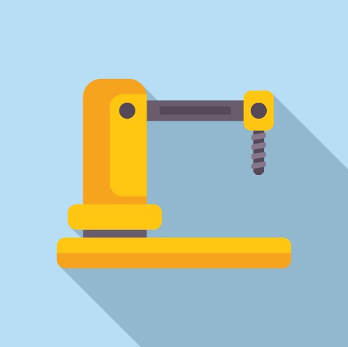 Cartoon robotic arm flat design Royalty Free Vector Image