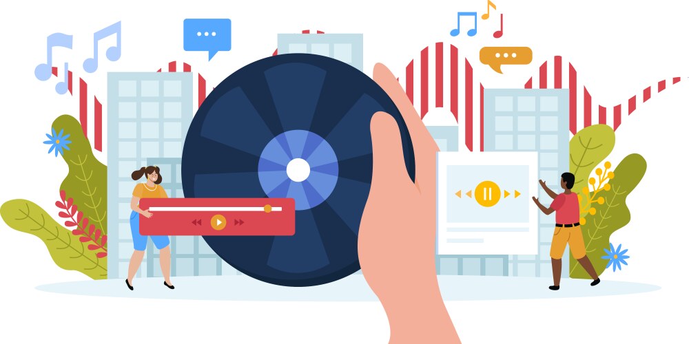 School music classroom with student kids Vector Image