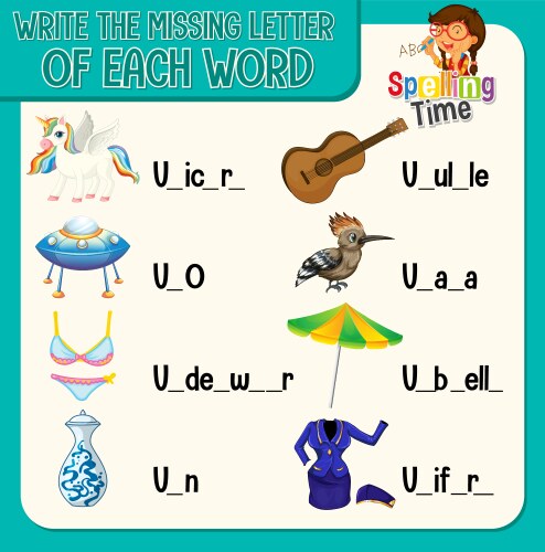 First letter a word educational activity Vector Image