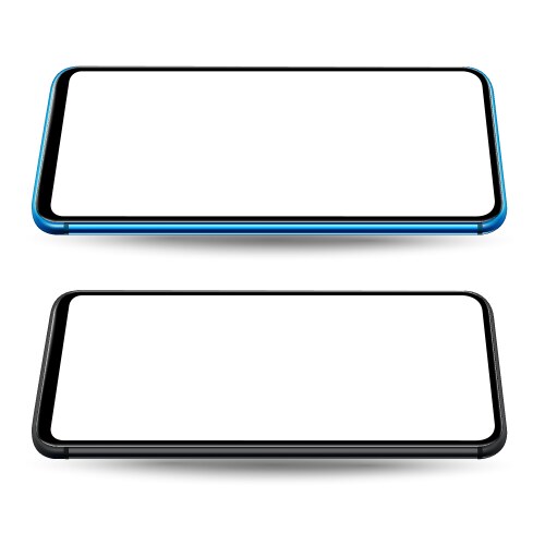 Modern smartphone frame mockup isolated Royalty Free Vector