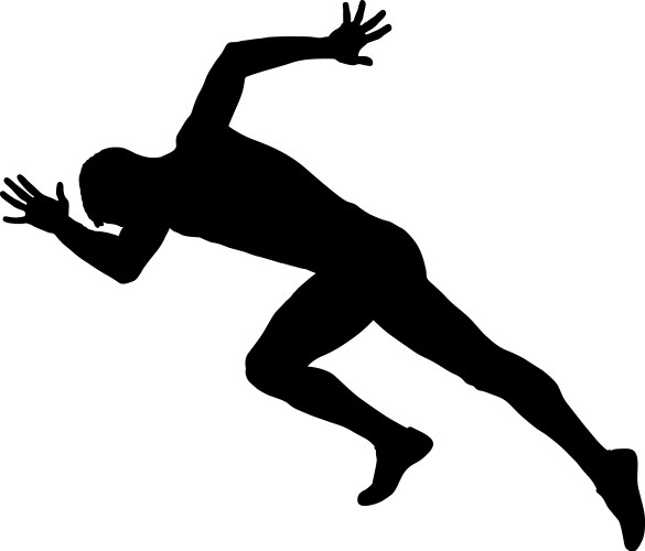 Track and field black white Vector Images & Graphics for Commercial Use ...