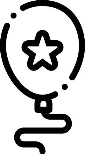 Balloon icon thin linear style design isolated Vector Image