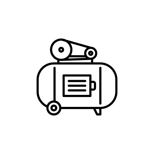 Compressor icon set electric portable air Vector Image