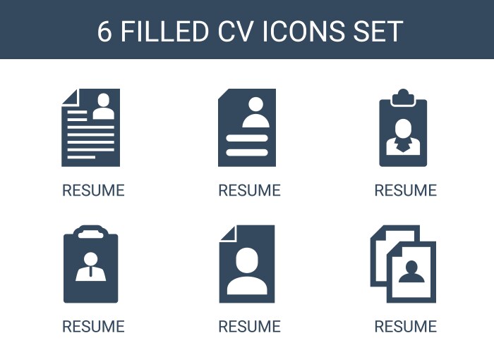 Simple professional cv and resume template Vector Image