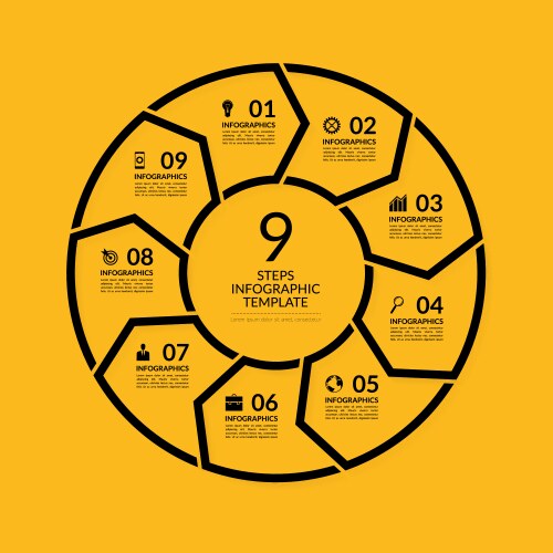 Infographic template process chart with 4 steps Vector Image