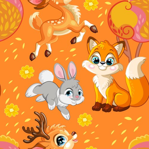 Cute christmas fox with gifts Royalty Free Vector Image