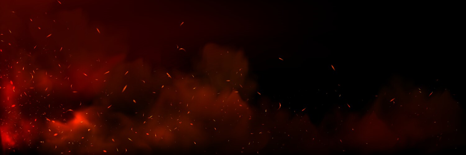 Green fire effect overlay with ember and smoke Vector Image