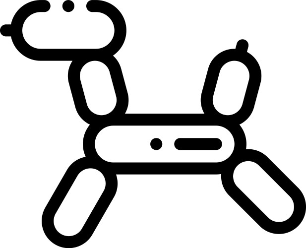 Balloon icon thin linear style design isolated Vector Image