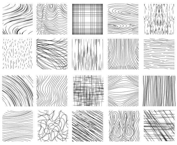 Set of hand drawn style textures Royalty Free Vector Image