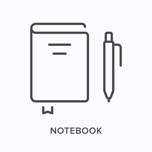 Sketched notebook desktop icon Royalty Free Vector Image
