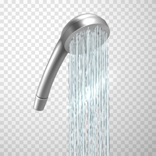 Shower system realistic icon Royalty Free Vector Image