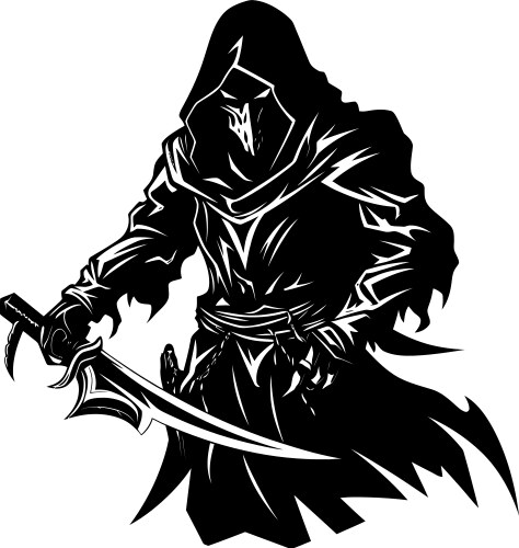 Spectral scythe reaper weapon symbol grim Vector Image
