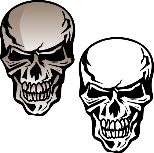 Skull Front Facing Vector Images (over 2,900)