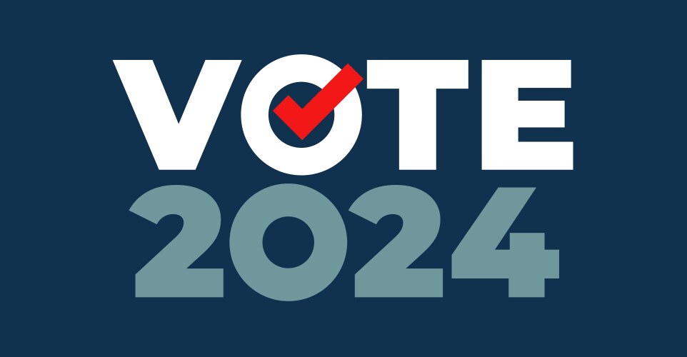 Vote 2024 us american presidential election 2024 Vector Image