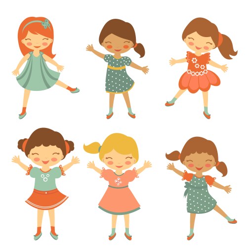 Cute Girls Vector Images (over 590,000)