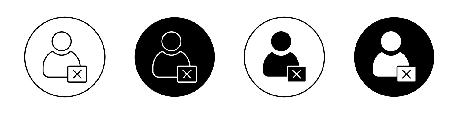 Delete user icon Royalty Free Vector Image - VectorStock