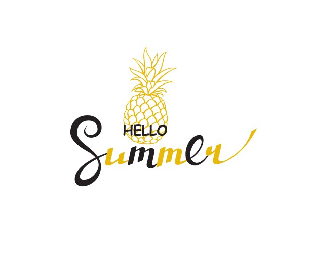Hello july time of year phrase in english Vector Image