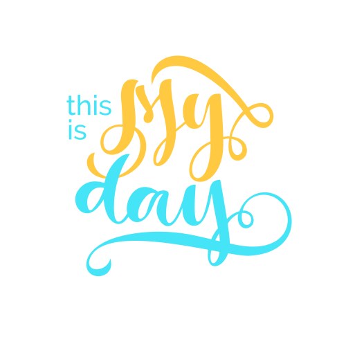 Be awesome today lettering phrase on light Vector Image