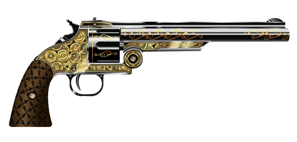 357 magnum revolver Royalty Free Vector Image - VectorStock