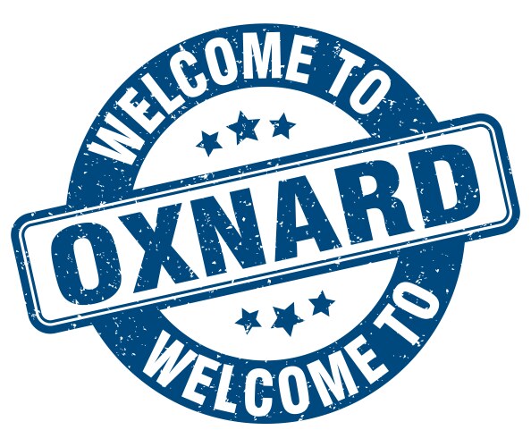 Welcome to oxnard stamp round sign Royalty Free Vector Image
