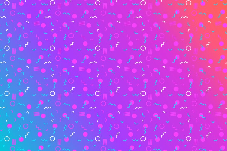 Abstract background with 80s memphis geometics Vector Image