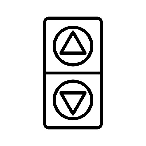 Elevator lift logo sign outline Royalty Free Vector Image