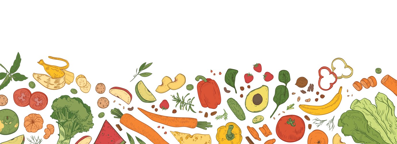 Healthy Food Border Vector Images (over 7,400)