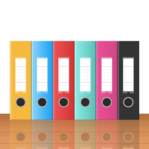 Office folders Royalty Free Vector Image - VectorStock