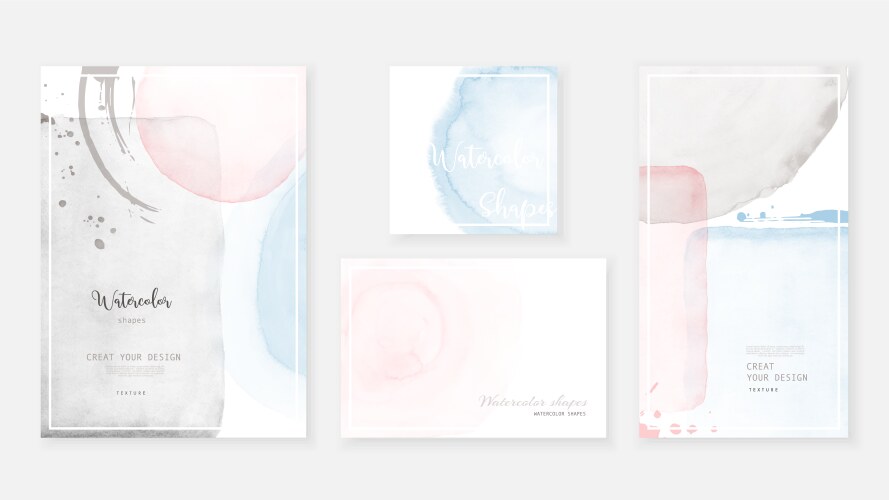 Modern templates with abstract shapes in pastel Vector Image