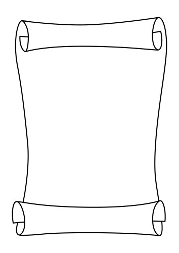 Horizontal scroll paper ancient shape Royalty Free Vector