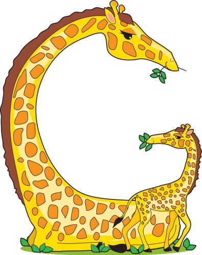 Animal alphabet r theme Royalty Free Vector Image