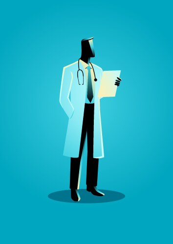 Man having consultation with his doctor Royalty Free Vector