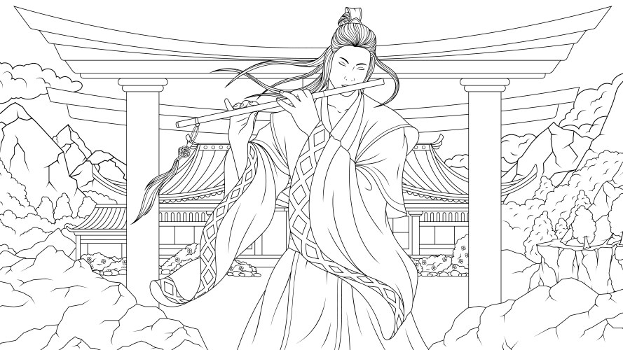 Flute Black and White Vector Images (over 6,700)