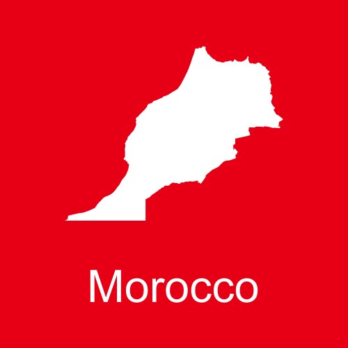 Morocco map icon Royalty Free Vector Image - VectorStock
