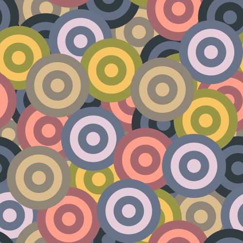 Split circles mesmerizing retro seamless pattern Vector Image