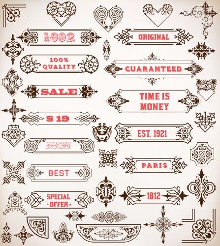 000 set Royalty Free Vector Image - VectorStock