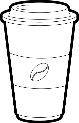 Measuring Cup Coloring Page Royalty Free Vector Image