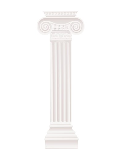 White ancient style column classic architecture Vector Image
