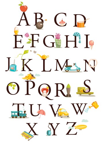 Hindi alphabet chart indian alphabets Royalty Free Vector