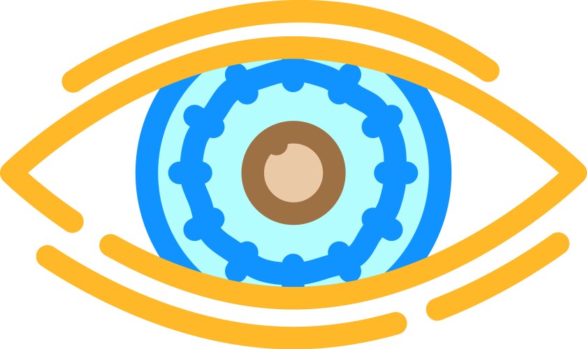 Corneal transplant surgery line icon Royalty Free Vector