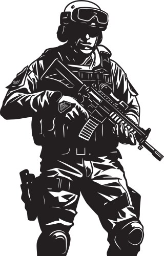 Dynamic defense sleek logo for swat police Vector Image