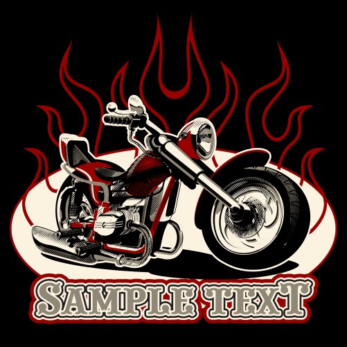 Cartoon motorbike Royalty Free Vector Image - VectorStock