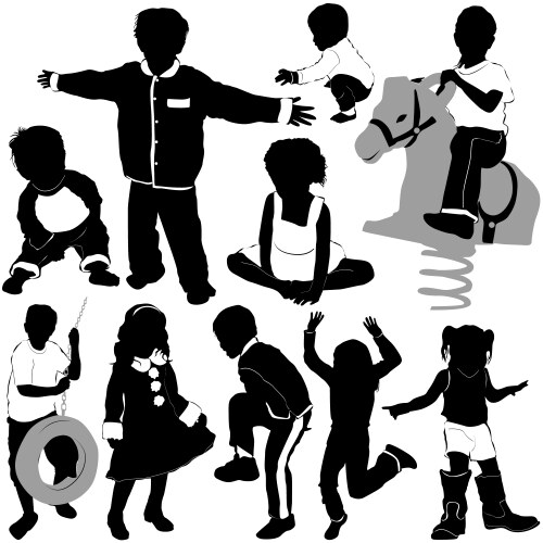Children Playing Outline Vector Images (over 17,000)