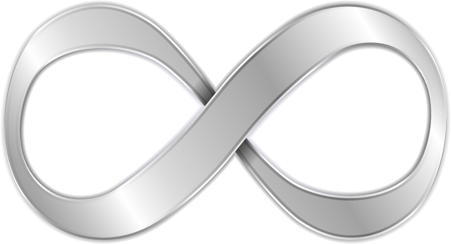 Grey infinity symbol icon hand drawn watercolor Vector Image