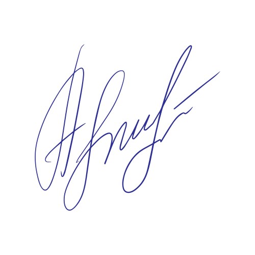 Hand-drawn signatures examples of documents Vector Image